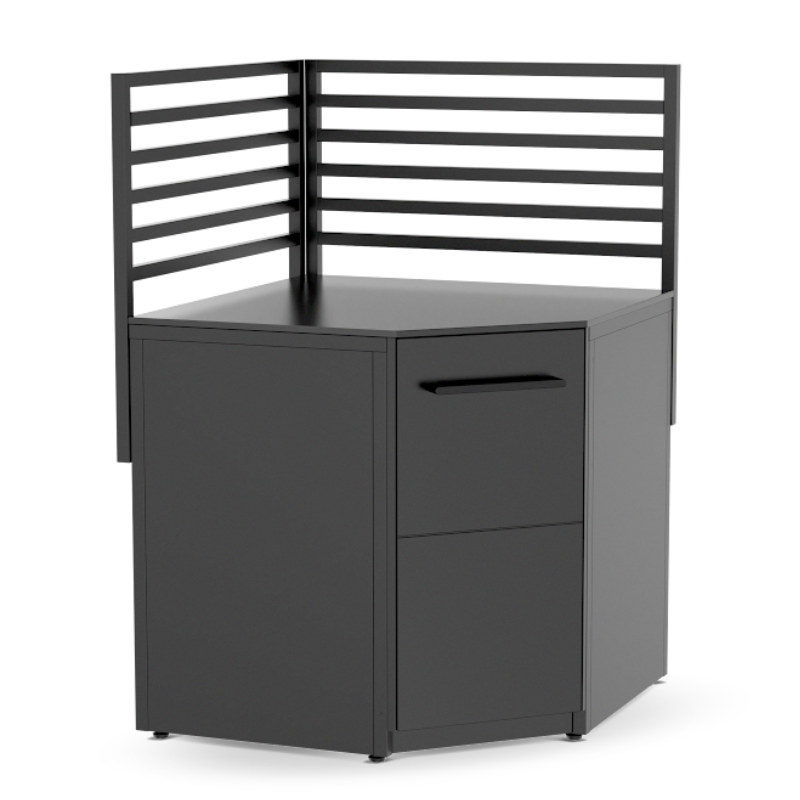 Cozze® Elements Outdoor Kitchen Stainless Steel Corner Module with Worktop