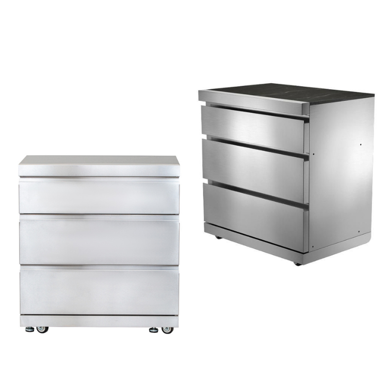 Whistler Cirencester Modular Stainless Steel Triple Drawer Cabinet ...